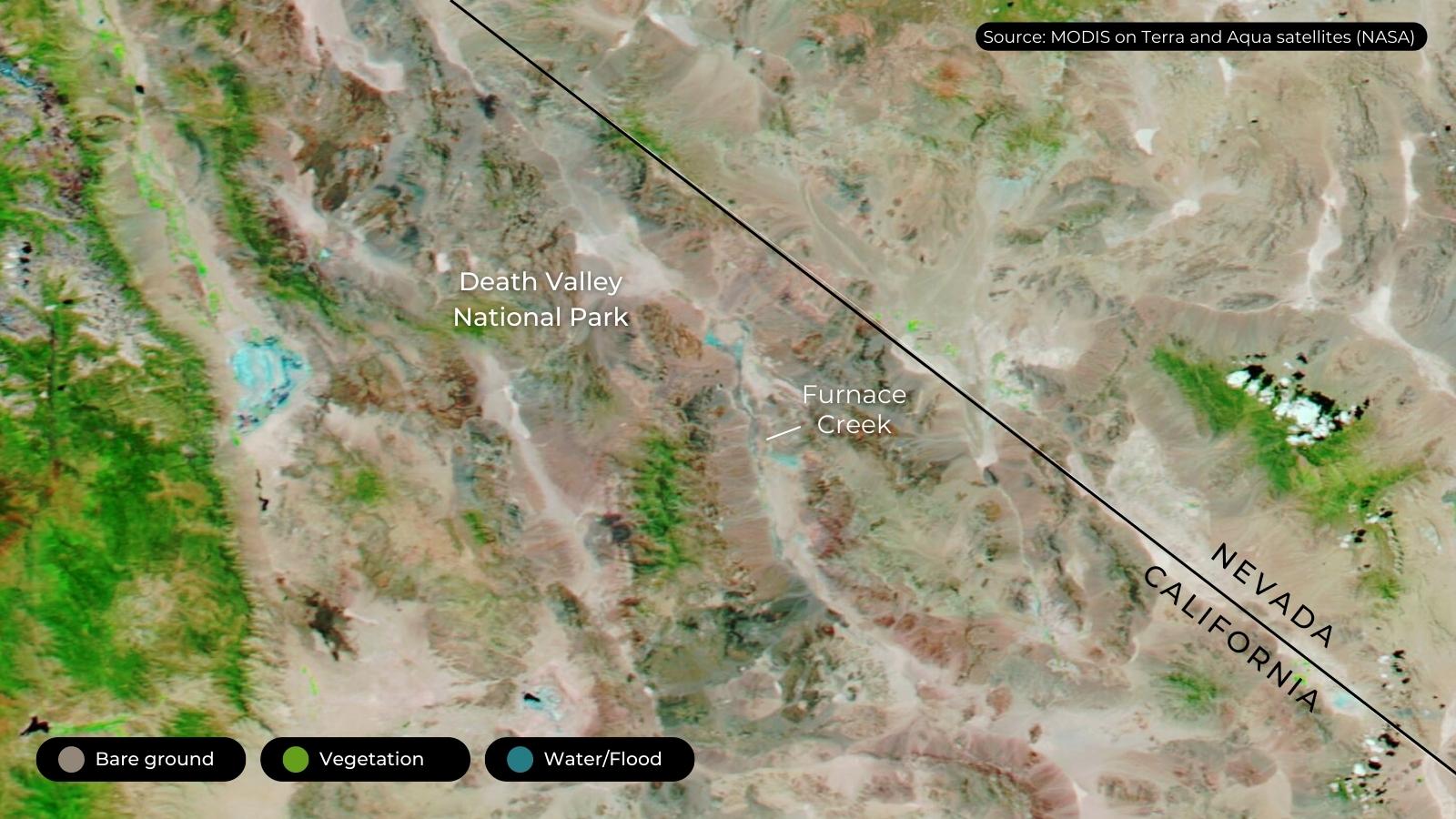 Death Valley Historic Flood Revealed by NASA Satellites